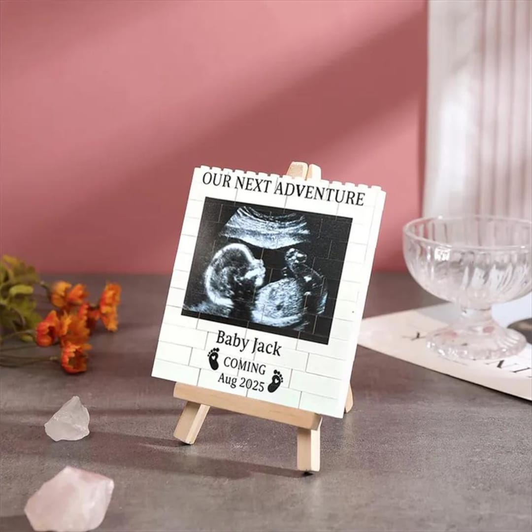 Personalised Ultrasound Baby Puzzle Blocks , Custom Scan Photo Building ...