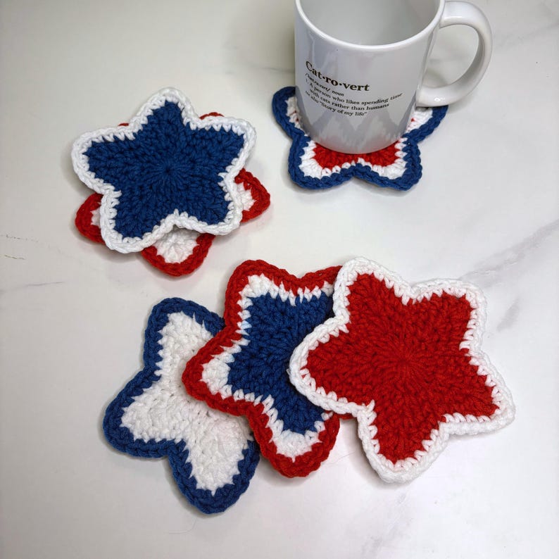 Star Coaster Crochet Pattern (PDF) - Beginner Friendly | Home Decor ...