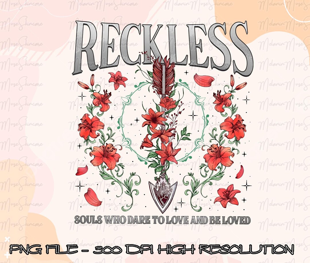 Reckless Bookish PNG Digital Download, Powerless Series Shirt Designs ...