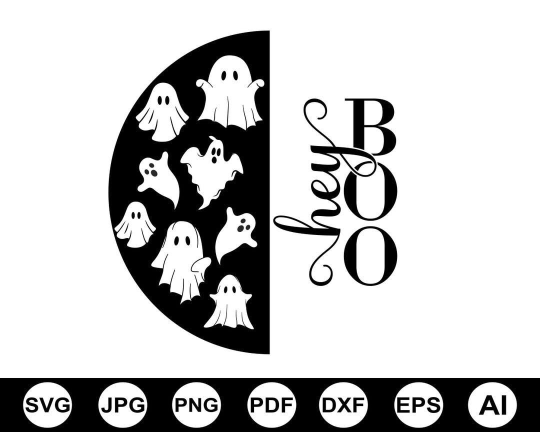 Hey Boo Boo Svg, Halloween Svg, Ghost Svg, Trick or Treat Svg ...