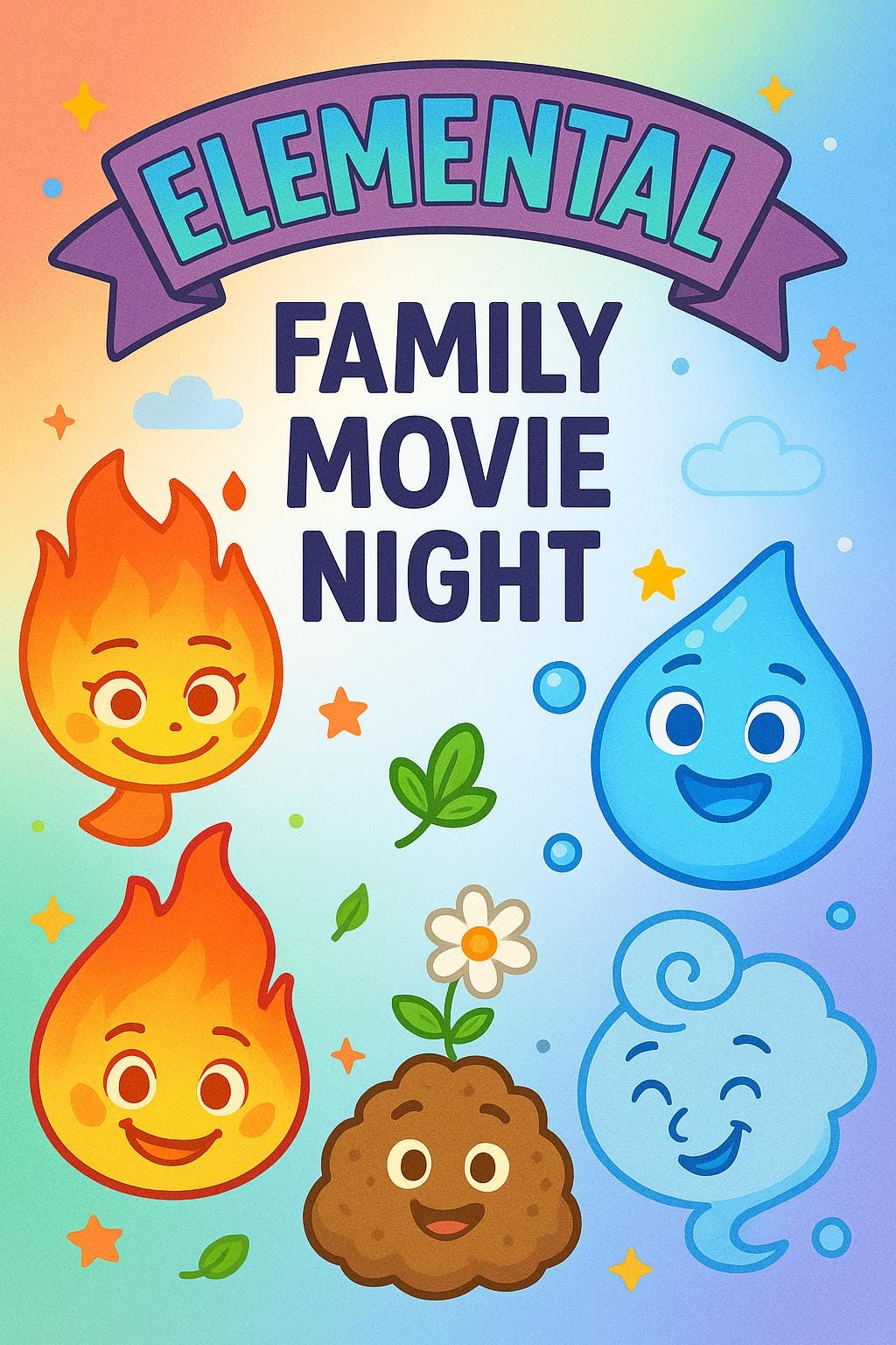 Disney Dinner & a Movie: Elemental - Etsy