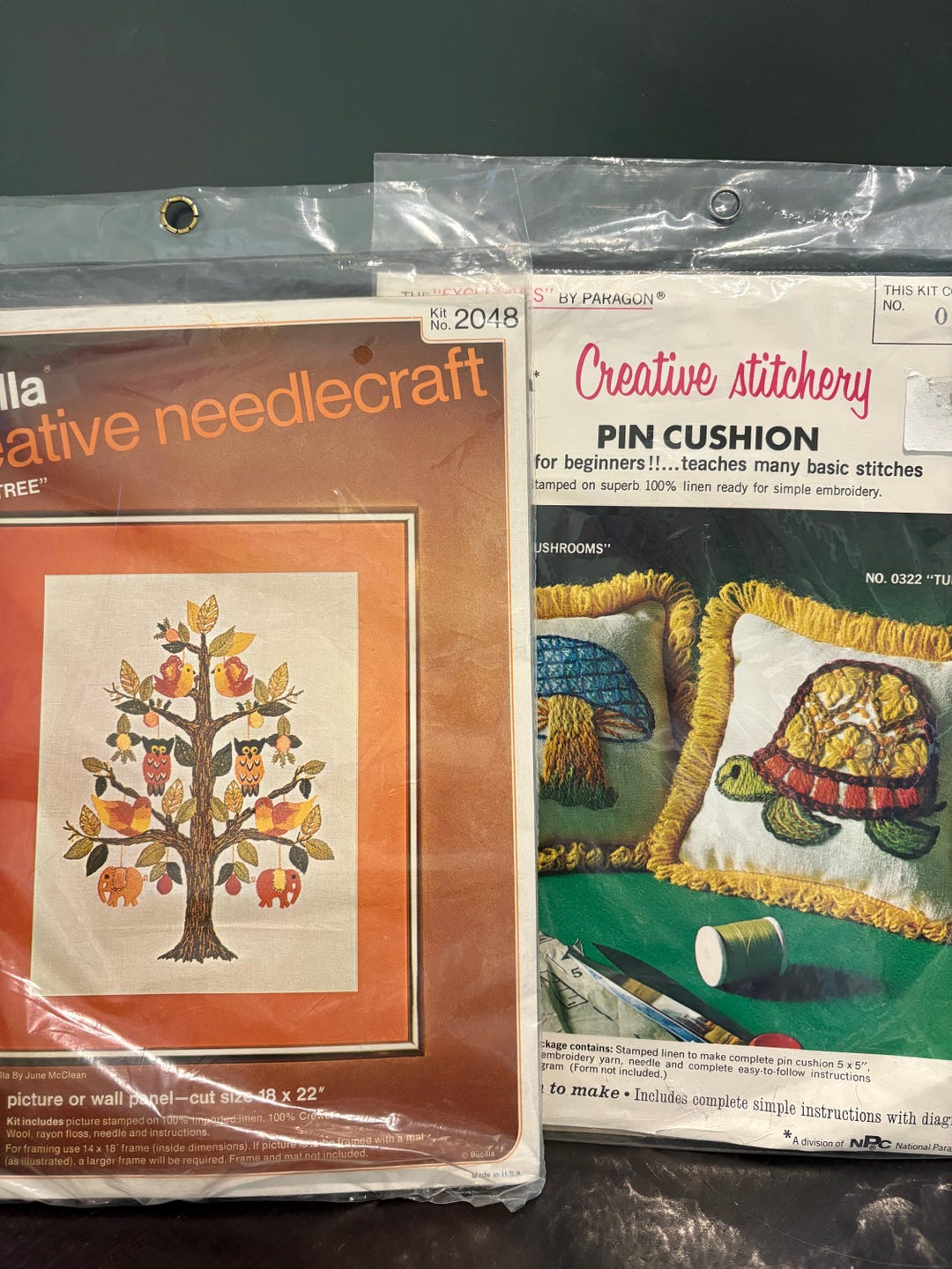 Vintage Crewel Needle Point Kits, Bucilla Creative Needlecraft Tree ...