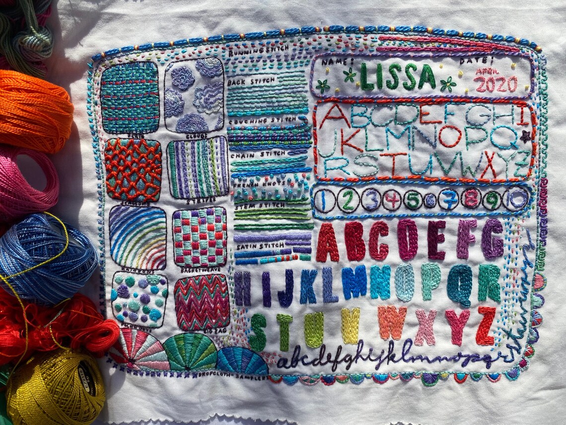 Schoolhouse Sampler Embroidery Pattern - Etsy