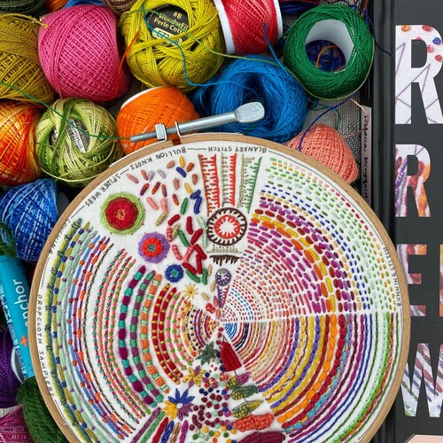 Halloween Tree Hand Embroidery Sampler Halloween DIY - Etsy