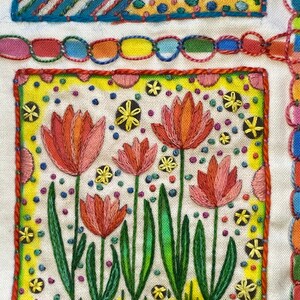 Garden Path Dropcloth Embroidery Sampler. - Etsy