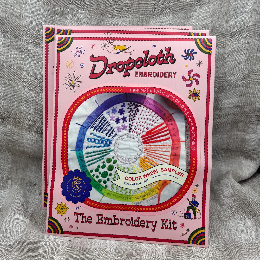 Color Wheel Embroidery Kit (all Inclusive) - Etsy