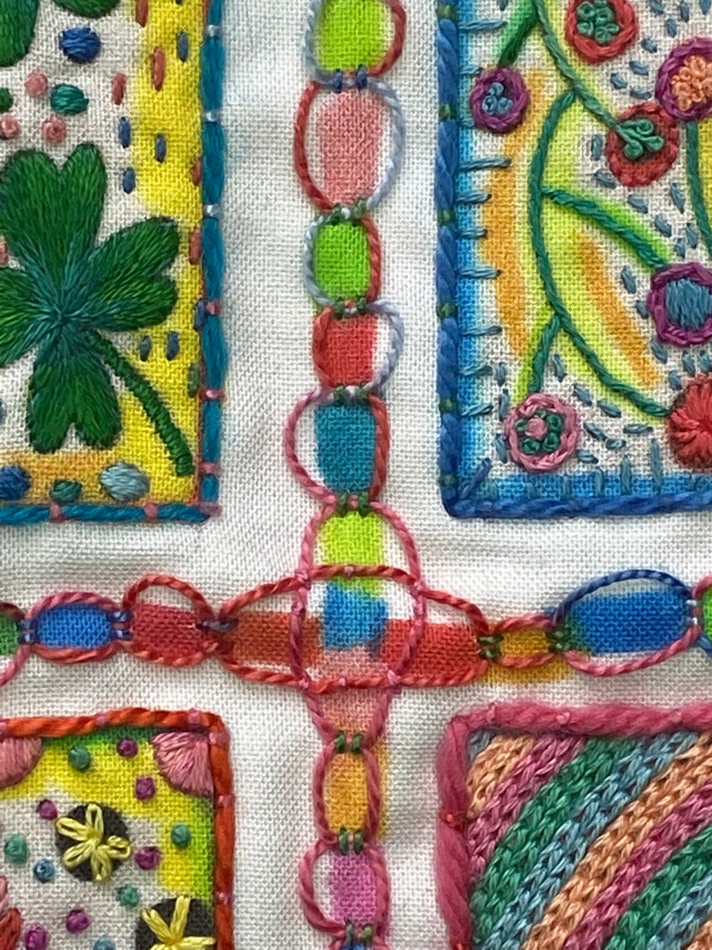 Garden Path Dropcloth Embroidery Sampler. - Etsy