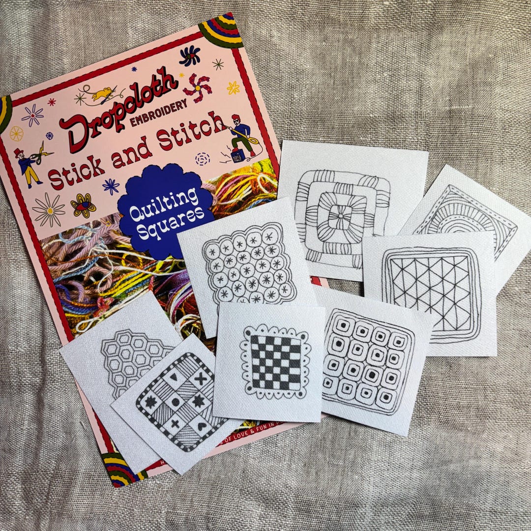 Quilting Squares Stick and Stitch Pack - Etsy