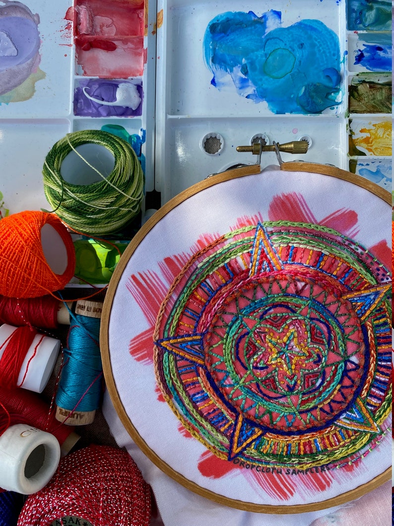 Compass Embroidery Sampler - Etsy