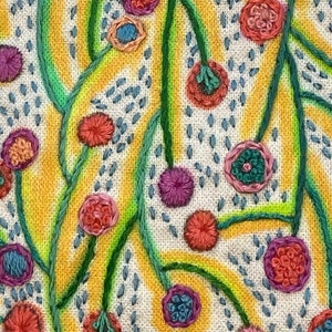 Garden Path Dropcloth Embroidery Sampler. - Etsy