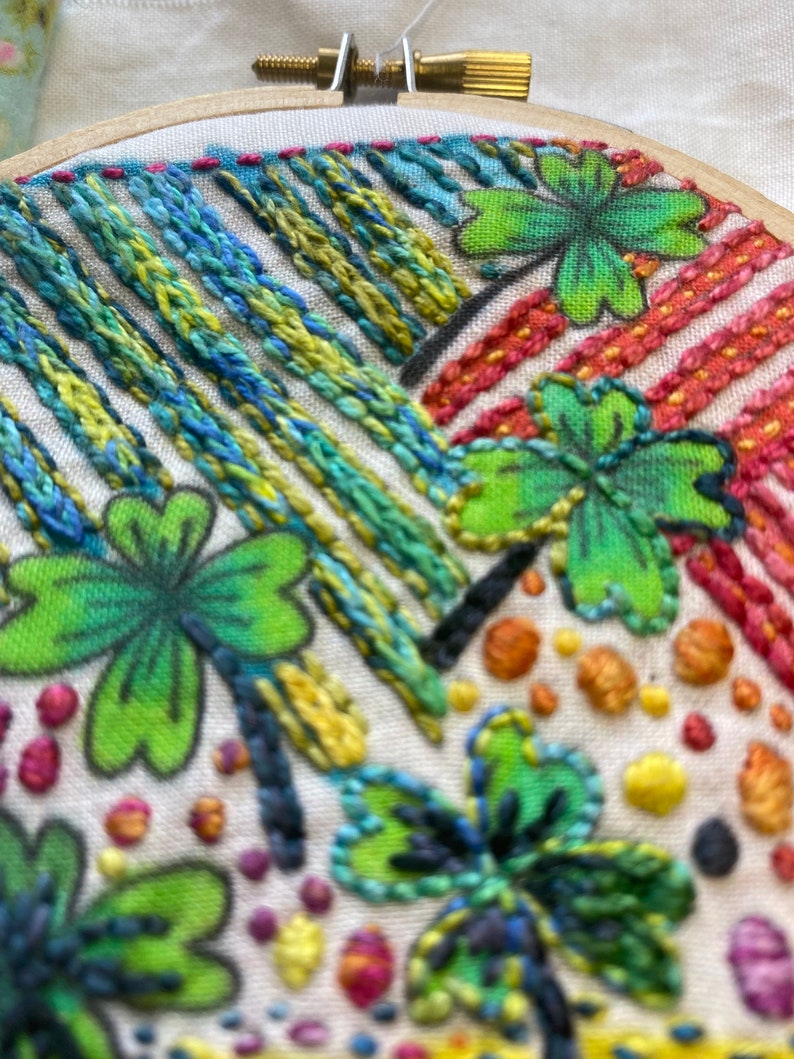 Garden Path Dropcloth Embroidery Sampler. - Etsy