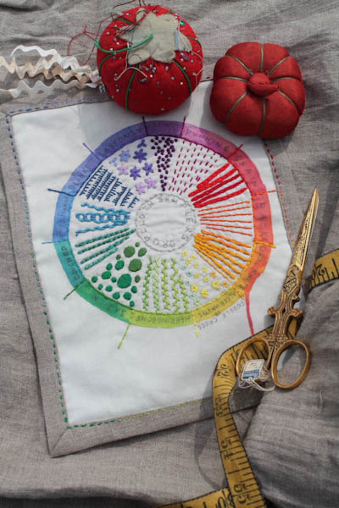 Color Wheel Embroidery Sampler by Dropcloth | Etsy UK