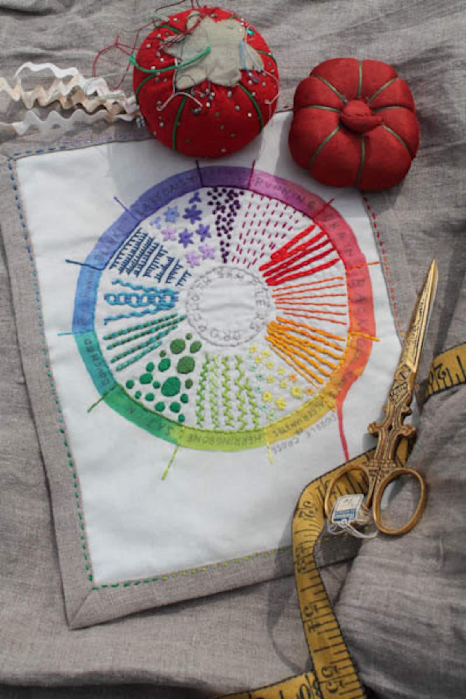Color Wheel Embroidery Sampler by Dropcloth - Etsy