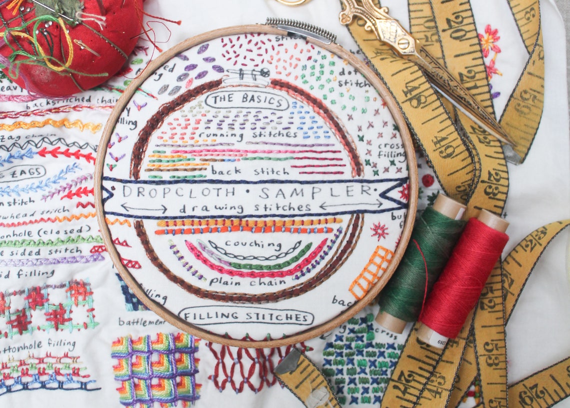 Drawing Stitches Sampler | Etsy
