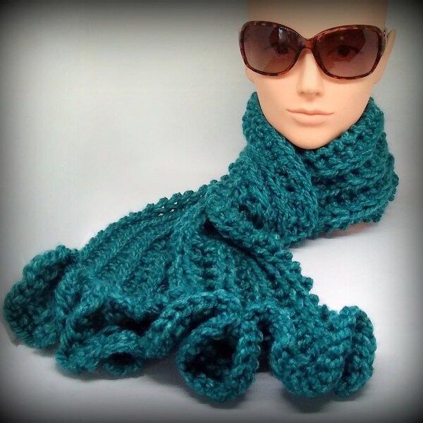 Teal Blue Scarf - Etsy