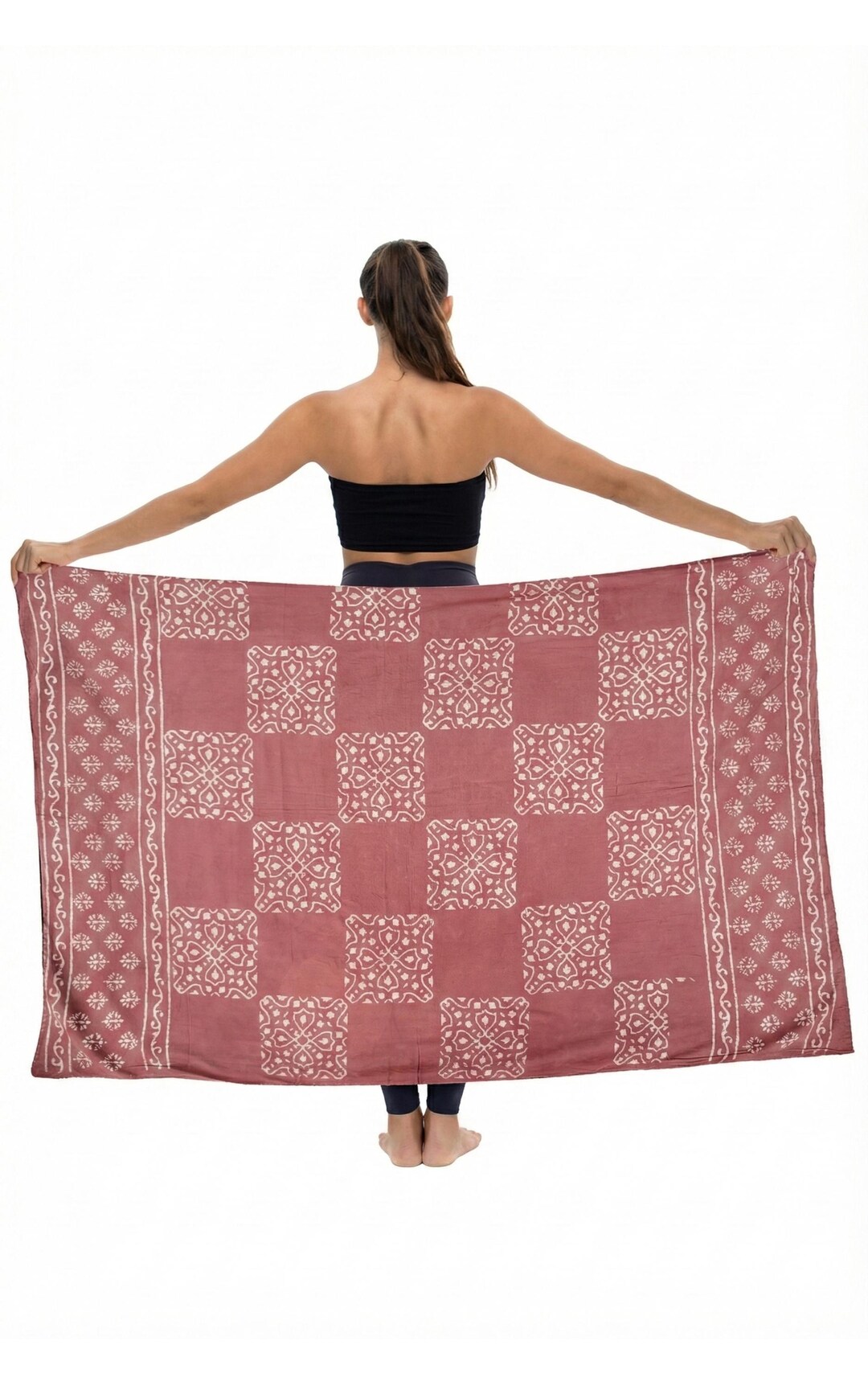 Indian Handmade Pareo, Block Print Sarong, Lightweight Cotton Beach ...
