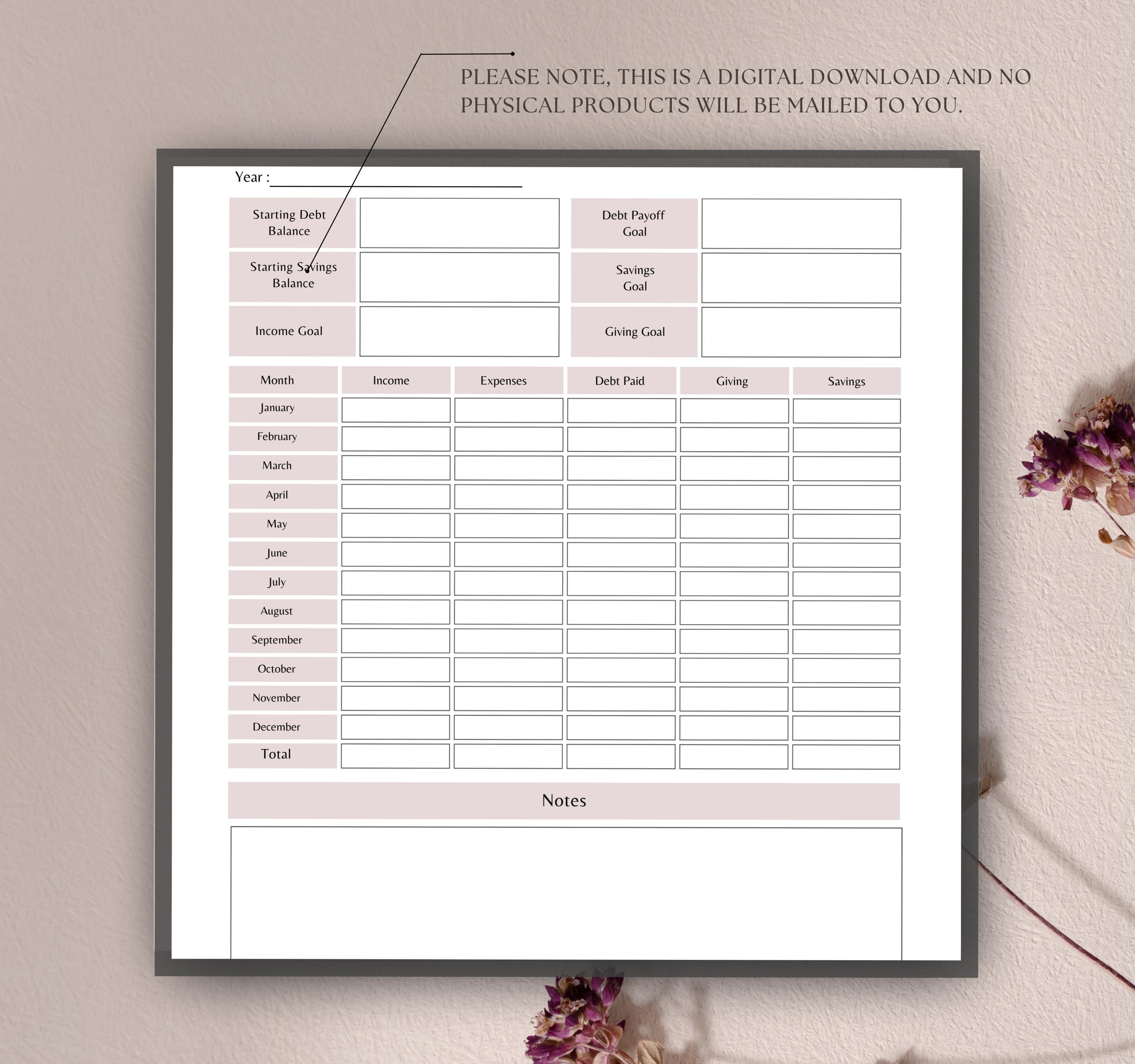Digital Side Hustle Planner, Printable Business Organizer for ...