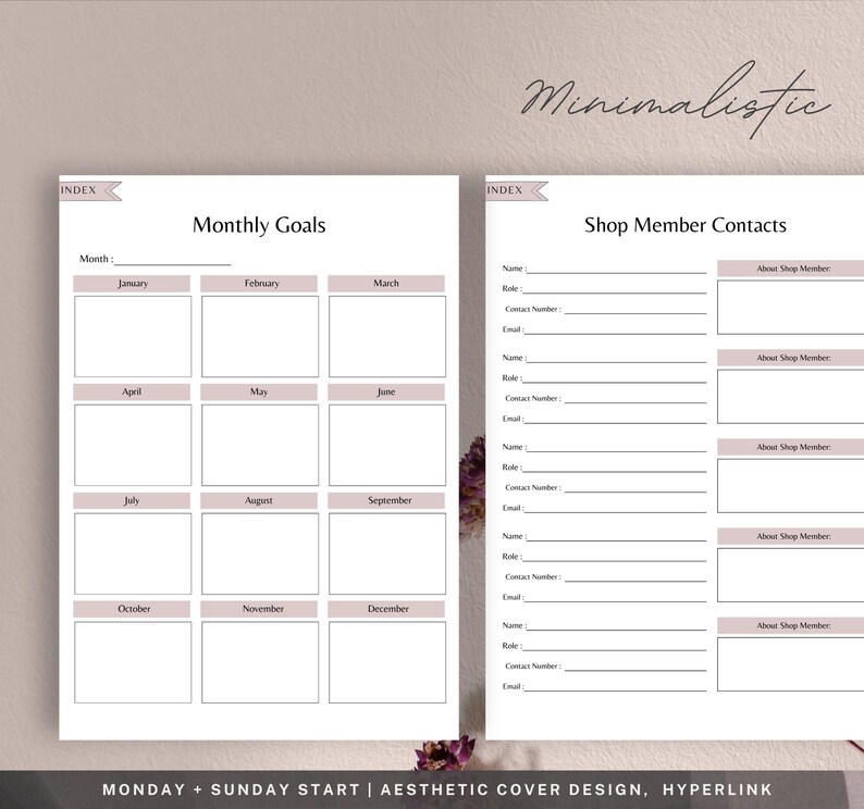 Digital Side Hustle Planner, Printable Business Organizer for ...