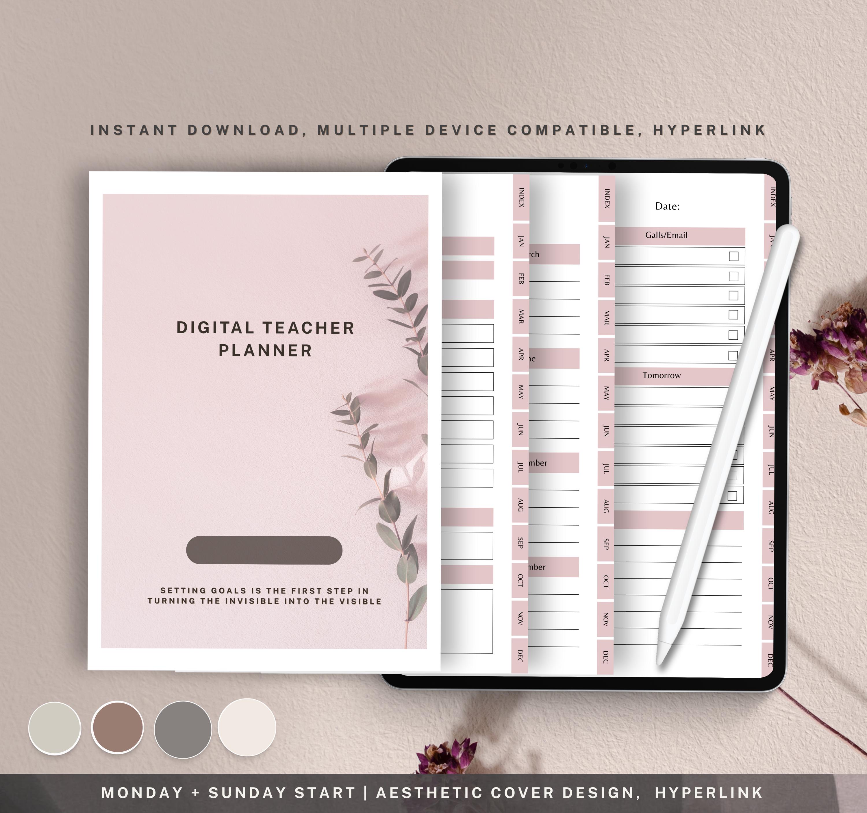 Digital Teacher Planner, Printable Classroom Organizer, Lesson Plan ...