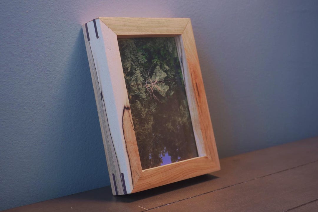 4x6 Chunky Gallery Style Spalted Maple Frame With Walnut Splines - Etsy