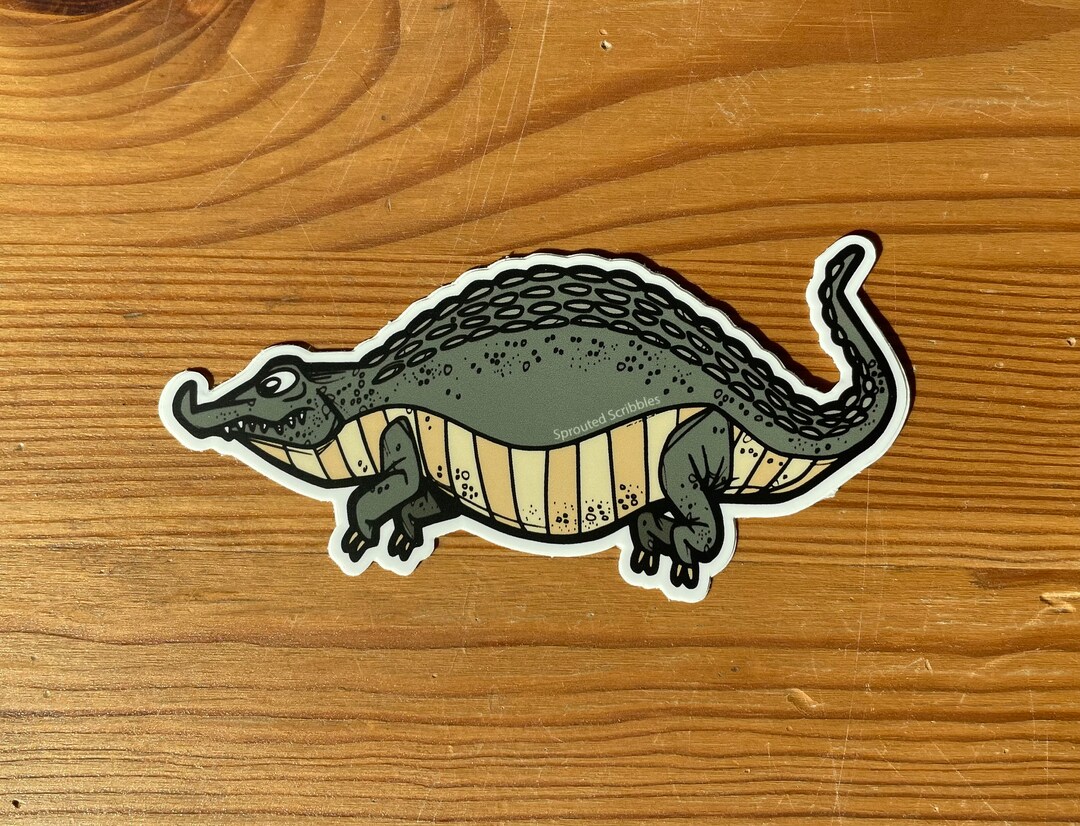 Chubby Alligator Sticker 4.5 Gator Waterproof Vinyl Decal Funny ...