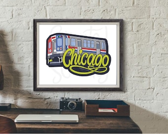 Chicago l train | Etsy