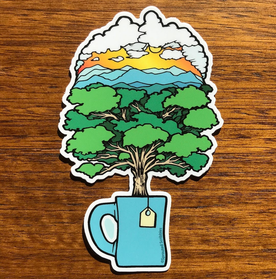 Morning Sunrise Coffee Cup Sticker - Etsy