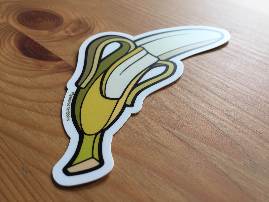 Banana Sticker 5 12.7cm Fruit Food - Etsy