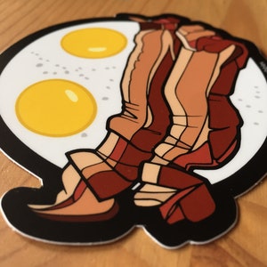 Bacon and Eggs Sticker 4 Breakfast Food Waterproof Vinyl Decal Laptop ...