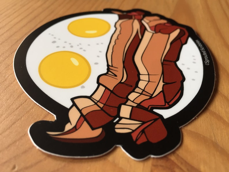 Bacon and Eggs Sticker 4 Breakfast Food | Etsy
