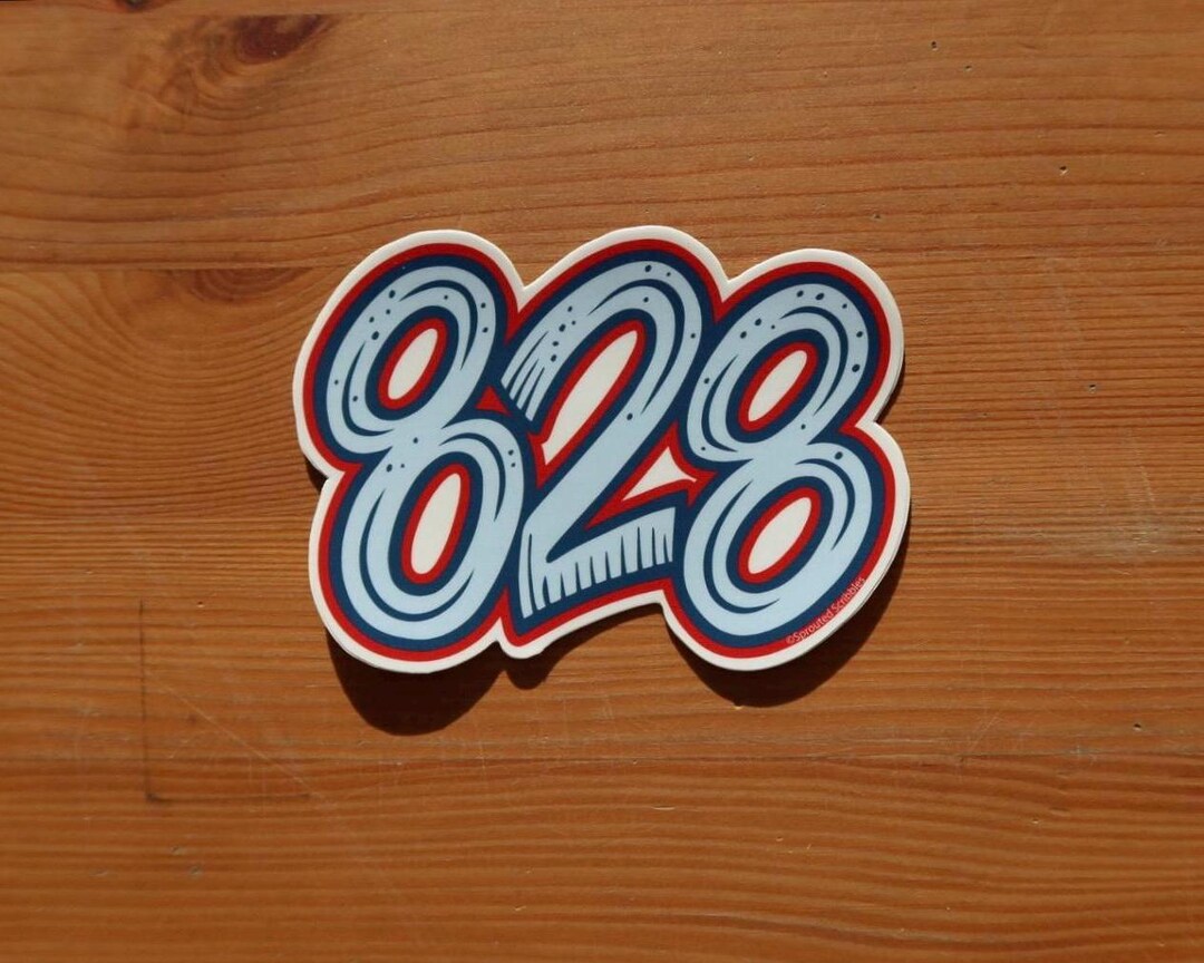 828 Western North Carolina Area Code Sticker | Weatherproof Vinyl Decal ...