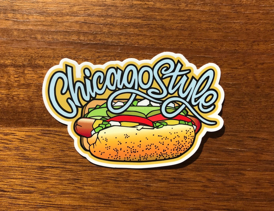 Chicago Sticker 4 10.2cm Style Hot Dog Food - Etsy