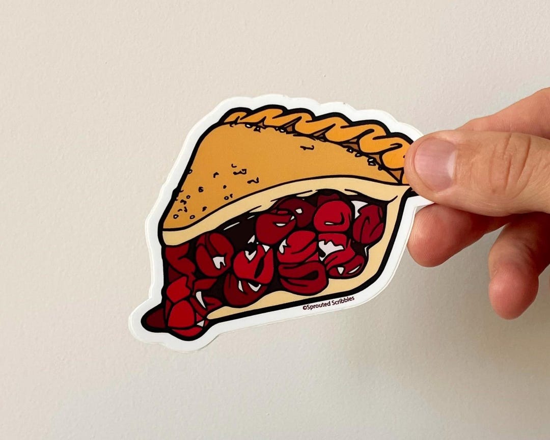 Cherry Pie VEHICLE SIZED Sticker | Weatherproof Vinyl | Length 4 Inches ...
