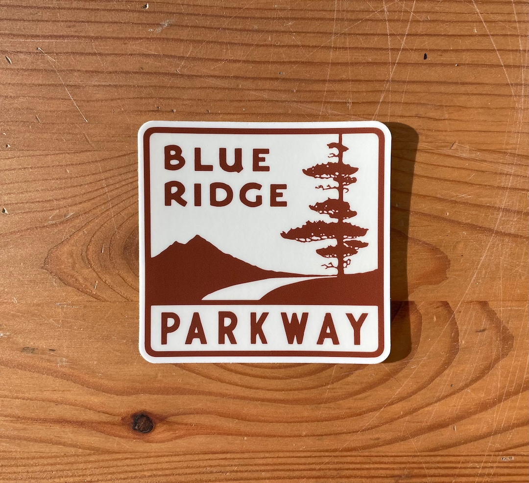 Blue Ridge Parkway Sign Sticker 3 North Carolina Virginia Waterproof ...