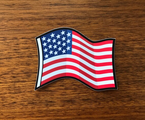 American Flag Sticker 4 10.2cm US United States | Etsy