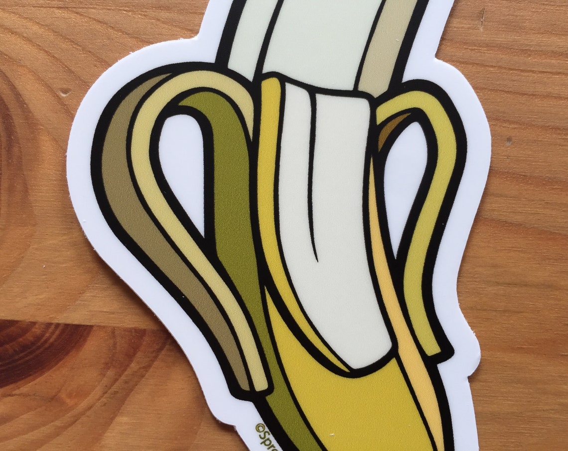 Banana Sticker 5 12.7cm Fruit Food - Etsy