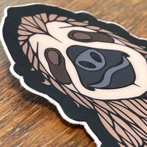 Meditating Sloth VEHICLE SIZED Sticker | Weatherproof Vinyl | Length 4 ...