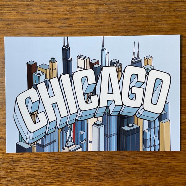 Chicago Postcard - Etsy