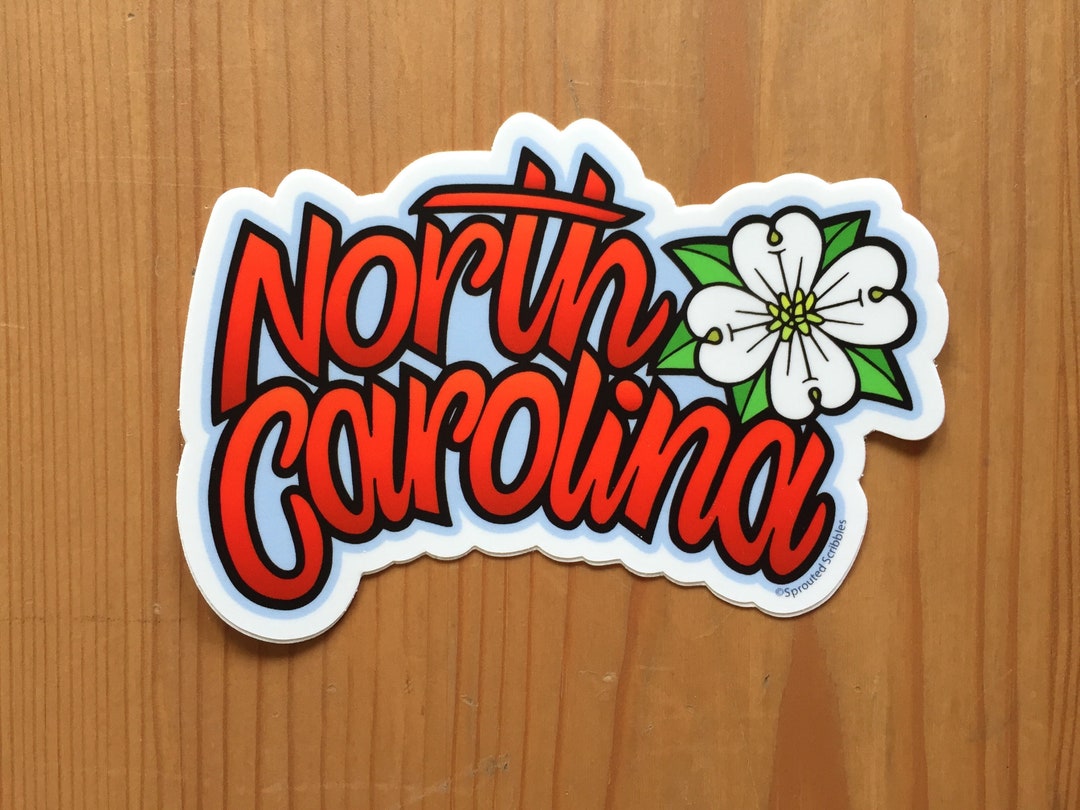 NC Sticker 3.5 or 4 Dogwood Blossom North - Etsy