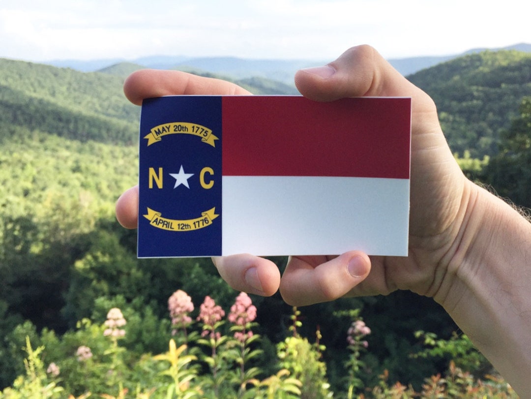 NC Sticker 5 North Carolina State Flag Banner - Etsy