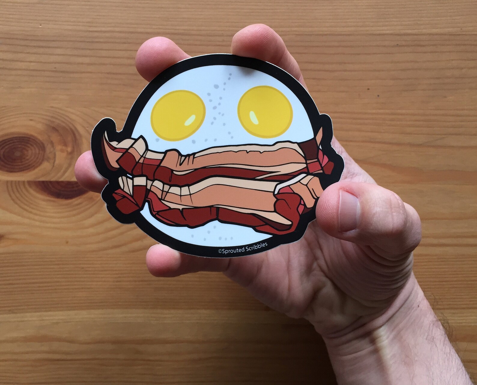 Bacon and Eggs Sticker 4 Breakfast Food | Etsy