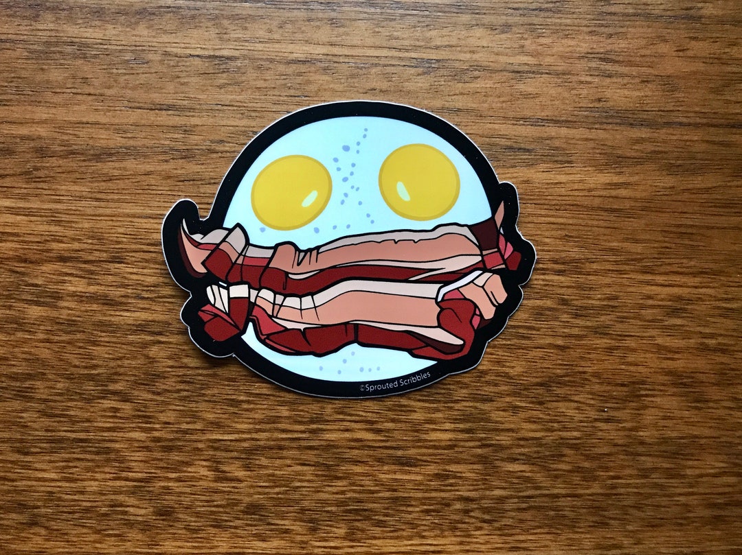 Bacon and Eggs Sticker 4 Breakfast Food Waterproof Vinyl Decal Laptop ...