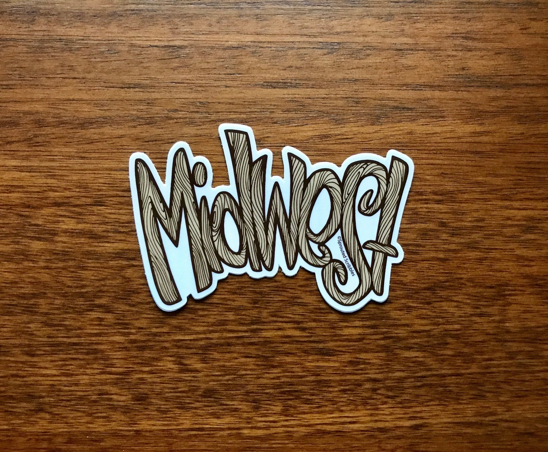 Midwest Sticker | Hand Drawn Lettering Decal - Etsy