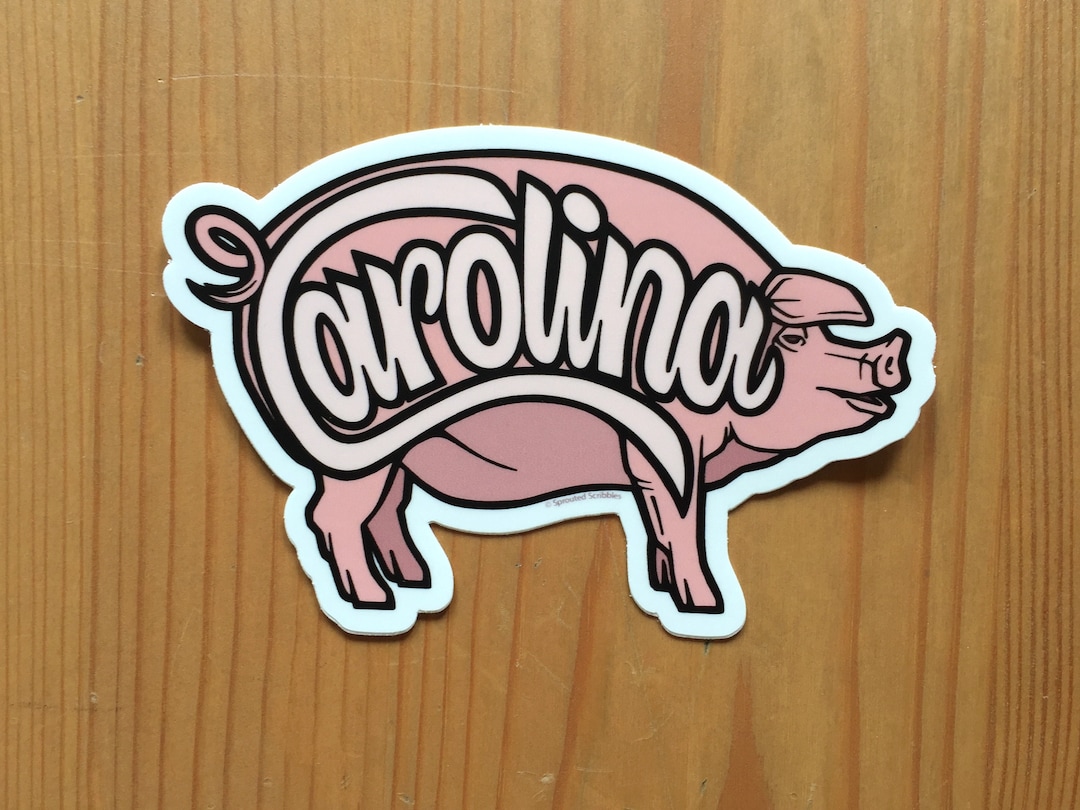 Carolina Sticker 4.5 Pig NC SC Standing Animal Vinyl Decal State Fair ...