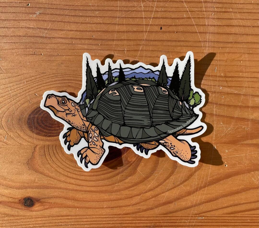 Nature Turtle Sticker 4.2 Cute Animal Lover Blue Ridge Mountains Turtle ...