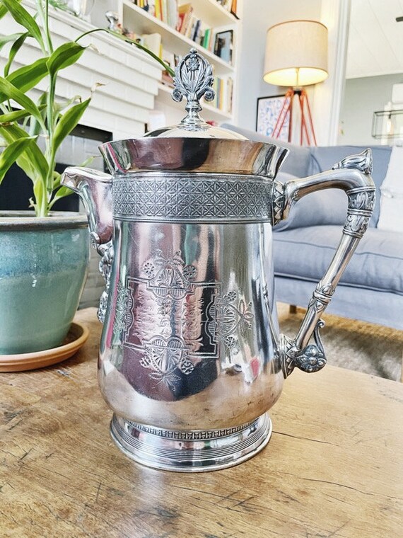 Pitchers & Drinking Sets 1884 Victorian Silver Plated Music Trophy ...