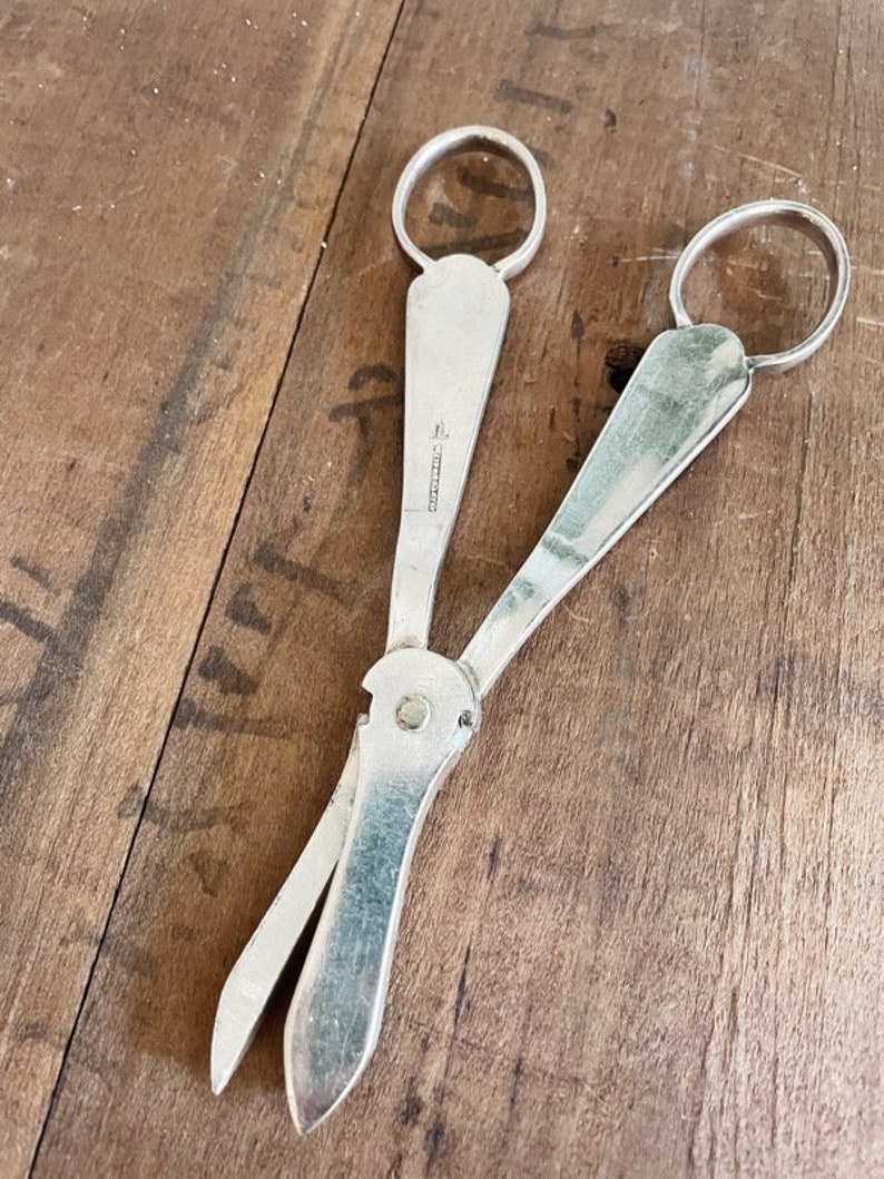 Antique Silver Plated Grape Shears From a Blue Funnel Line - Etsy
