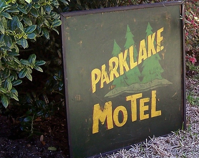 Vintage Motel Wooden Advertising Sign - Etsy