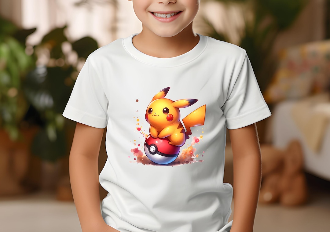 Iron-on Image, Pikachu Pokemon Ball, Iron-on Motif - Etsy