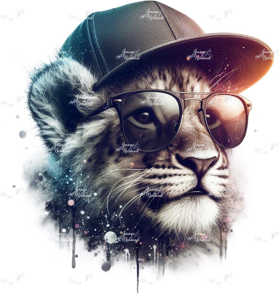 Iron-on Image, Cool Lion With Baseball Cap, Iron-on Motif - Etsy